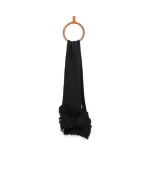 Loewe Scarf In Alpaca Blend - Black
