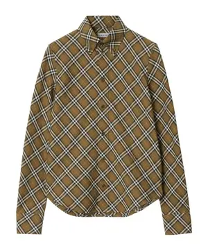 Burberry Burberry Check Print Long Sleeve Shirt Oxide