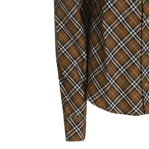 Burberry Check Printed Long Sleeved Shirt - Oxide