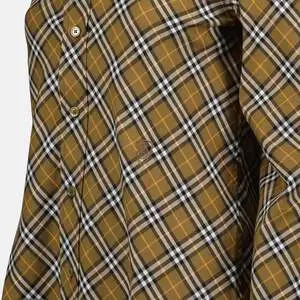 Burberry Check Printed Long Sleeved Shirt - Oxide