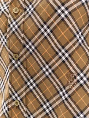 Burberry Check Printed Long Sleeved Shirt - Oxide