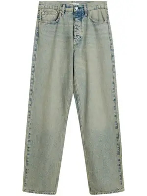 SUNFLOWER Buttoned Straight-leg Jeans - Gray