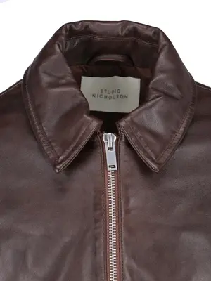 Studio Nicholson Leather Zip-up Jacket
