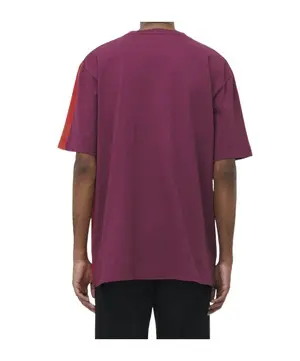 Alexander McQueen Skull Embroidered Two-toned T-shirt - Rust/bordeaux