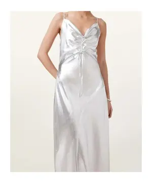 ALLSAINTS Alexia Strappy Asymmetric Dress