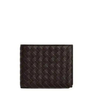 Bottega Veneta Intrecciato Piccolo Bi-fold Wallet - Fudge