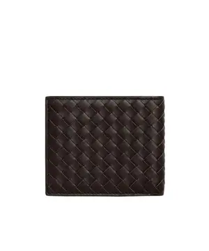 Bottega Veneta Intrecciato Piccolo Bi-fold Wallet - Fudge