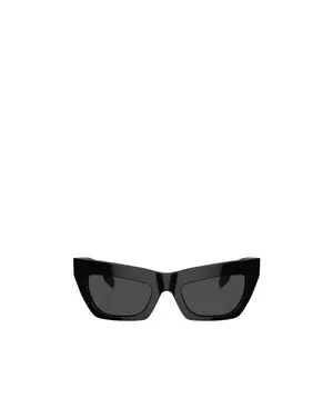 Burberry Cat Eye Sunglasses With Logo Detail - Black