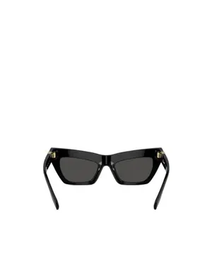 Burberry Cat Eye Sunglasses With Logo Detail - Black