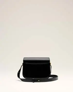 AMI Paris Logo Plaque Shoulder Bag - Black