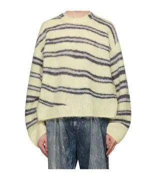 Acne Studios Striped Jacquard Knit Crewneck Jumper