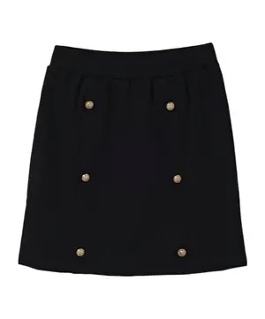 Balmain Elastic Waist Skirt With Button Detail
