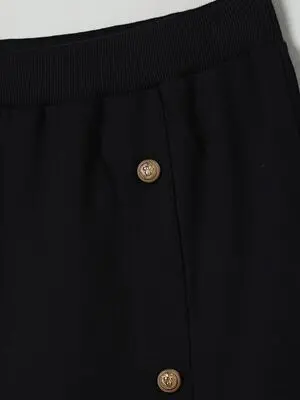 Balmain Elastic Waist Skirt With Button Detail