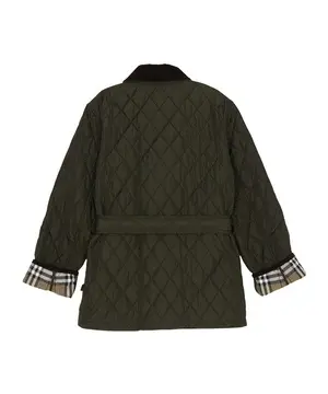 Burberry Belted Waist Quilted Jacket - Shale