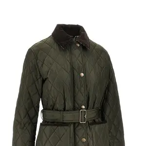 Burberry Belted Waist Quilted Jacket - Shale