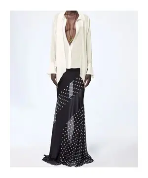 Nina Ricci Polka Dot Maxi Skirt