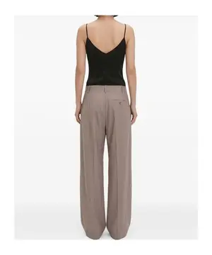Victoria Beckham High-rise Pleated Trousers - Gray