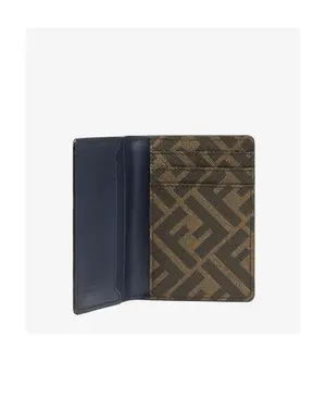 Fendi Ff Squared Card Holder - Black
