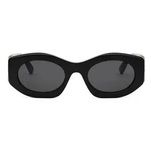 BVLGARI Calla Oval Frame Sunglasses - Black