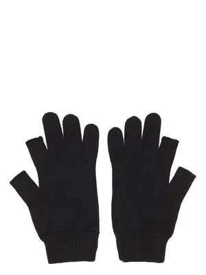 Rick Owens Fingerless Knitted Wool Gloves