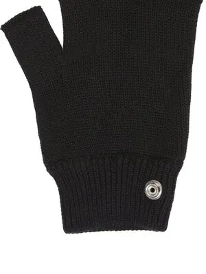 Rick Owens Fingerless Knitted Wool Gloves