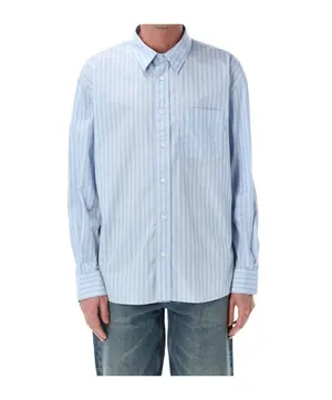 SUNFLOWER Striped Oversized Shirt - Blue