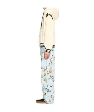 Off-White Striped Hooded Bomber Jacket