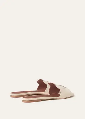 Loro Piana Summer Suede Mules - Nude