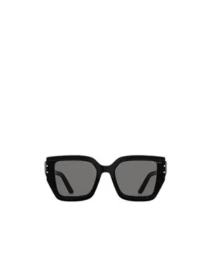 Dior Square Frame Monogrammed Sunglasses - Black