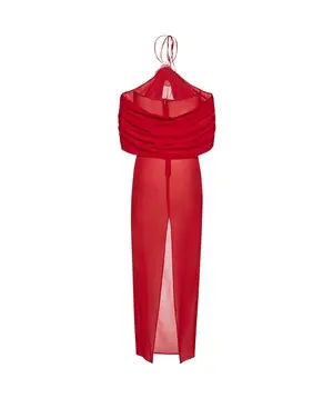 Red Sheer Dresses