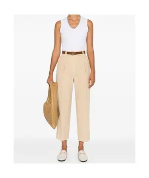 Brunello Cucinelli Monili Chain Detail Ribbed Tank Top