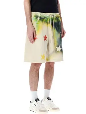 Palm Angels Star Sprayed Drawstring Track Shorts