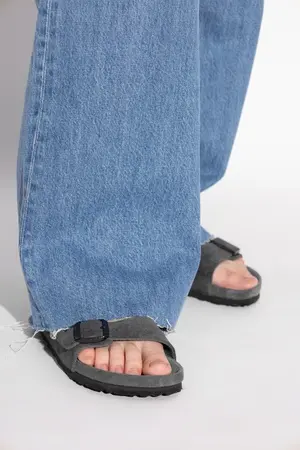 BIRKENSTOCK Arizona Suede Sandals - Grey