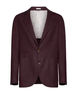 Brunello Cucinelli Long-sleeved Suit Coat - Red