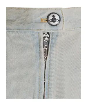 VIVIENNE WESTWOOD Mini Denim Wrap Skirt - Gray