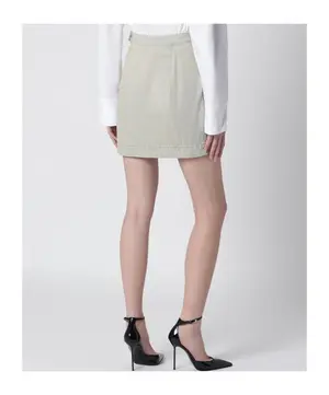 VIVIENNE WESTWOOD Mini Denim Wrap Skirt - Gray