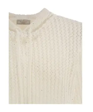 Peserico Sequined Hooded Knitwear