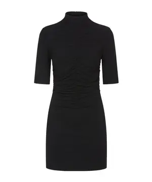 Sportmax Ruched High Neck Mini Dress
