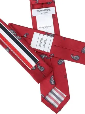 Thom Browne Paisley Neck Tie - Red