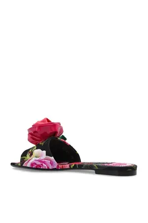 Dolce & Gabbana Floral Motif Slide Sandals