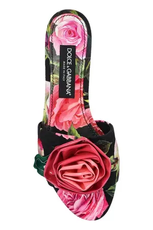 Dolce & Gabbana Floral Motif Slide Sandals