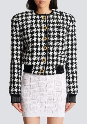 Balmain Houndstooth Tweed Jacket