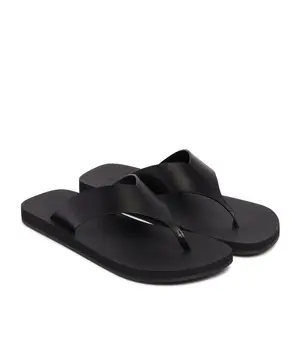 THE ROW Dune Classic Ginza Slip-on Slides - Black