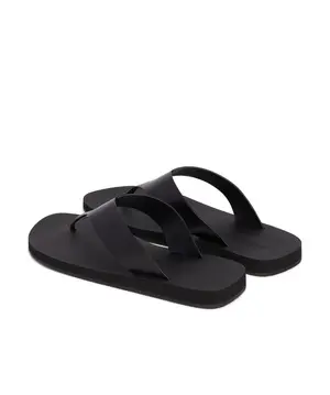 THE ROW Dune Classic Ginza Slip-on Slides - Black