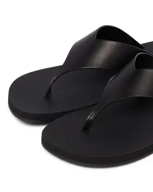 THE ROW Dune Classic Ginza Slip-on Slides - Black