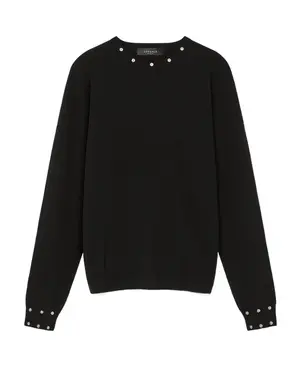Versace Embellished Crewneck Sweater