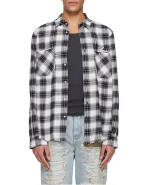 Amiri Long-sleeved Checked Shirt