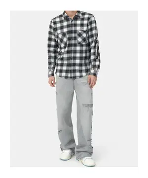 Amiri Long-sleeved Checked Shirt