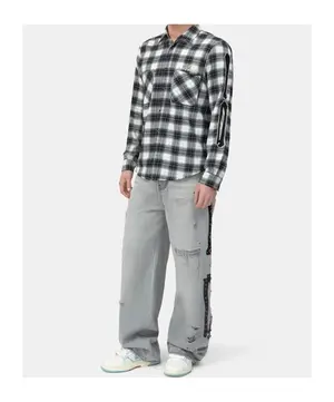 Amiri Long-sleeved Checked Shirt