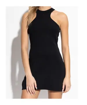 COURREGES Sleeveless Mini Dress - Black
